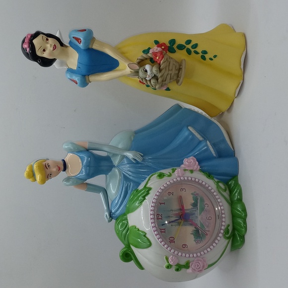 Disney | Toys | Vintage Pair Of Disney Princess Banks And Clock ...